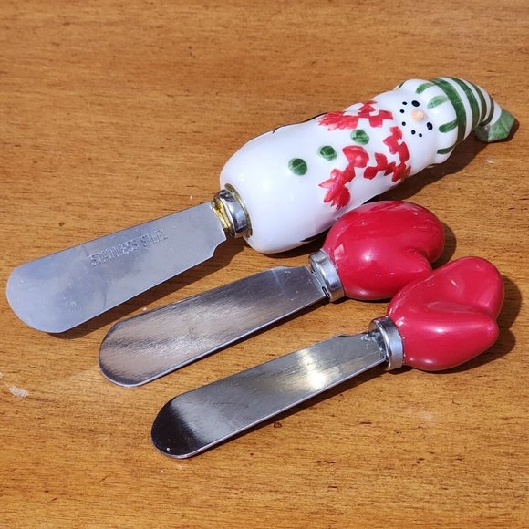 Unbranded | Dining | Set Of 3 Ceramic Handled Snowman 6 Mittens 4 ...